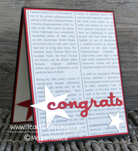Congratulations Card Thinlits (Masculine Card Idea) - I Teach Stamping
