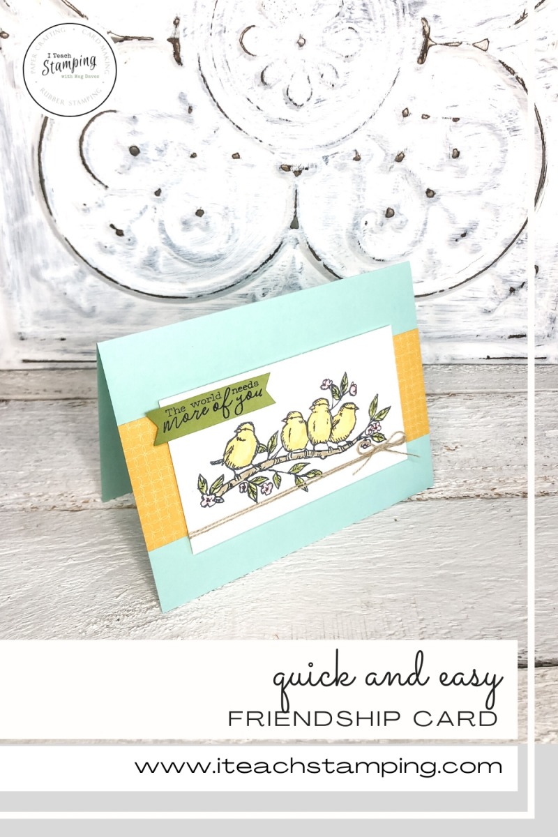 A DIY Greeting Card for Friend Support - I Teach Stamping