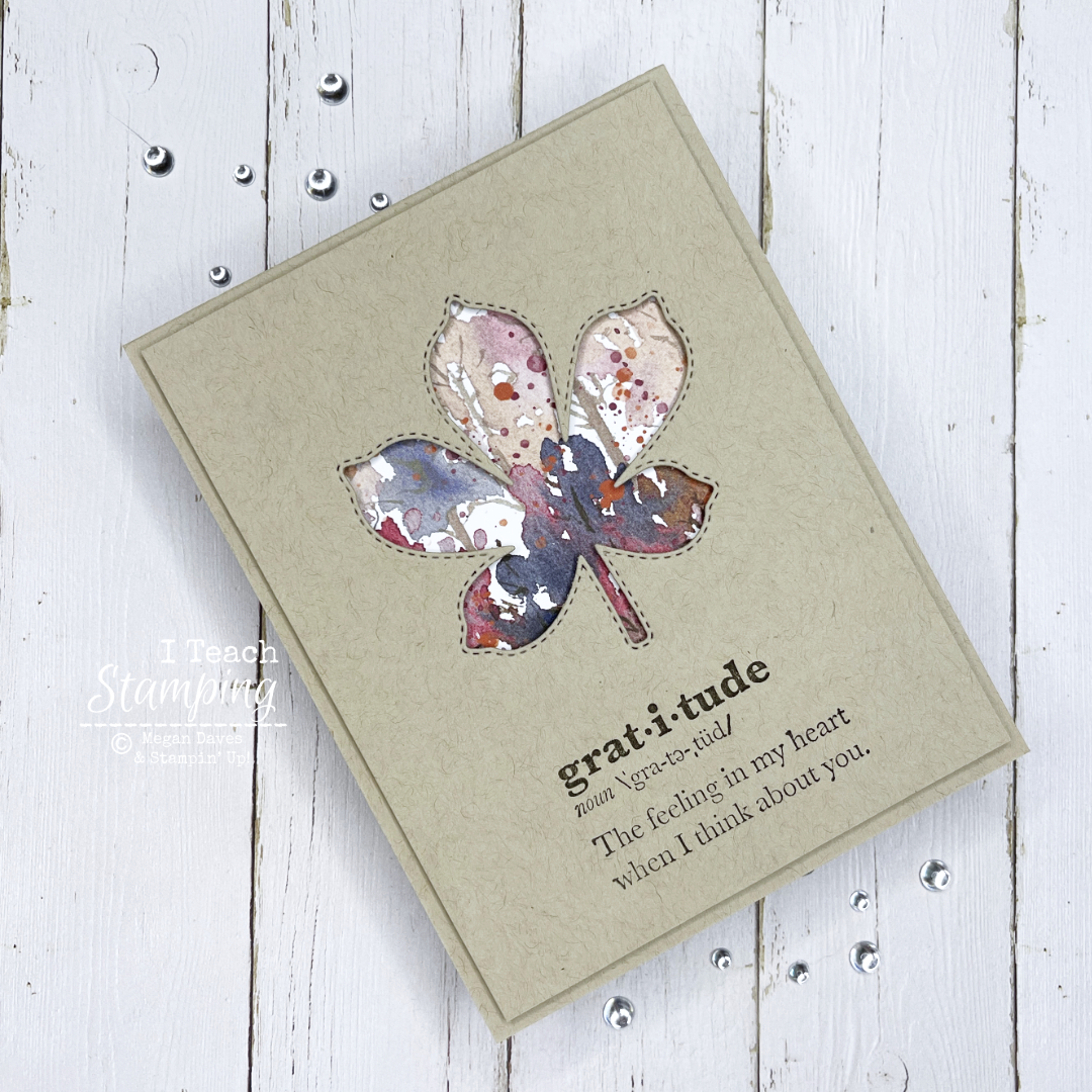 Turn A Single Leaf Die Cut Into a Pretty Card! - I Teach Stamping