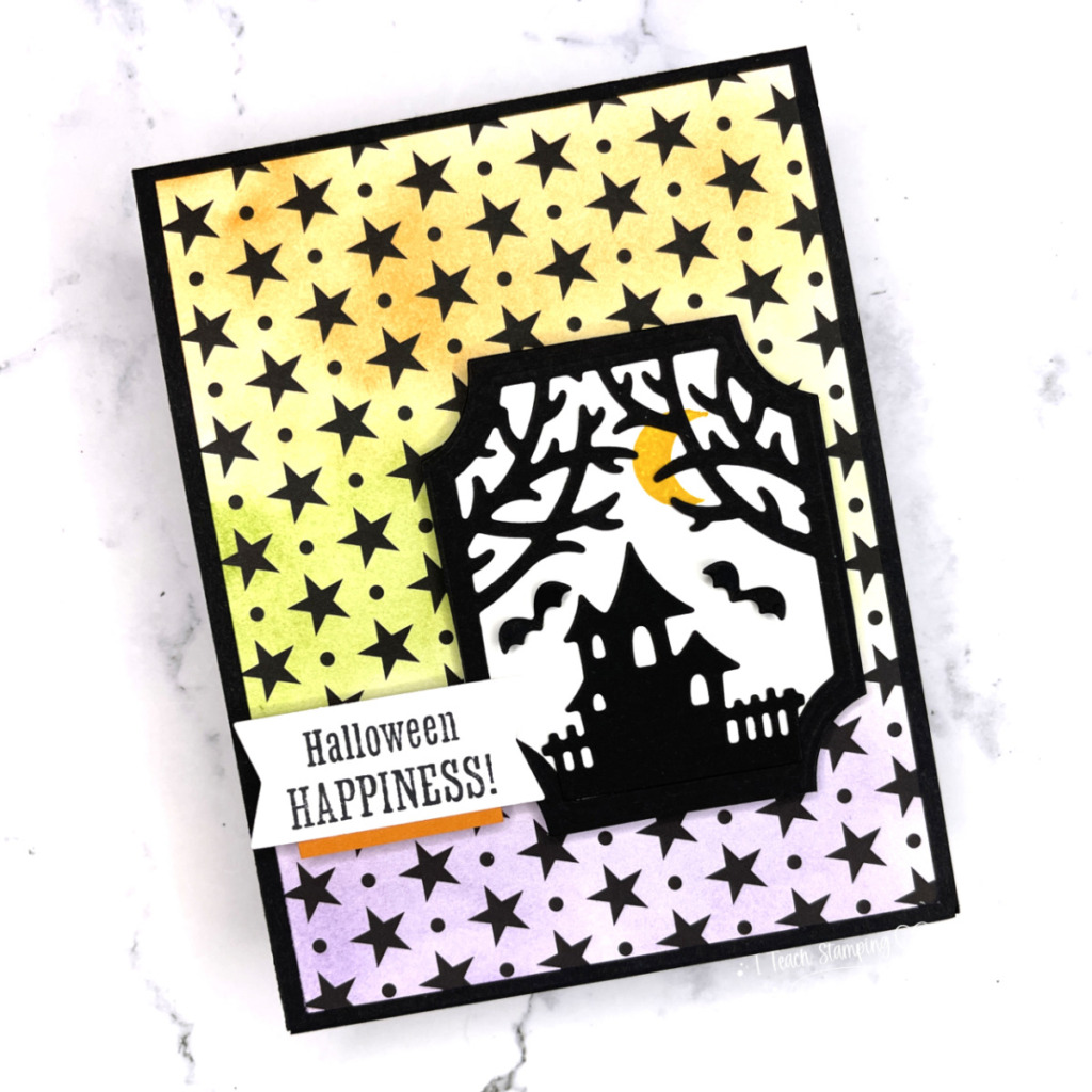 Scary Cute Haunted House Card Idea - I Teach Stamping
