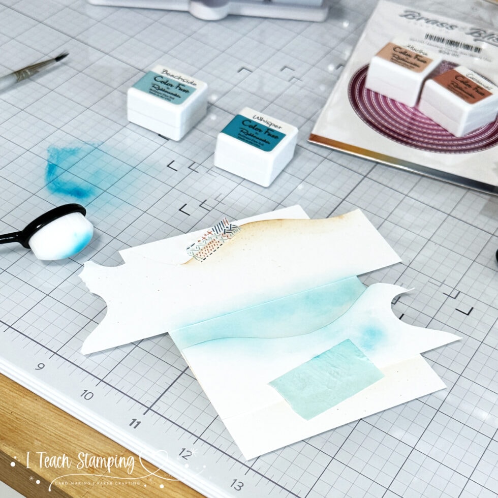 Ink Blending A Beach Scene - I Teach Stamping