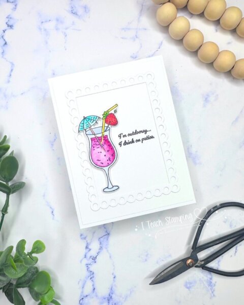 Easy Alcohol Marker Coloring with OLO Markers | Summer Cocktail Card ...